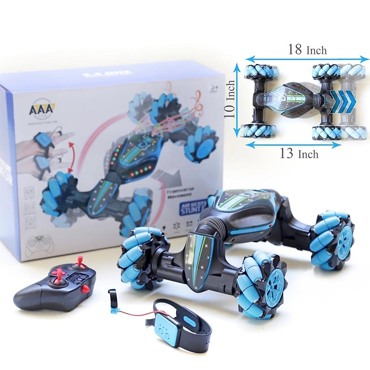 AAA777USA Remote Control Stunt Car with Gesture Control, Off-Road Drift Stunt Twist Car with 360 Degree Slips & Flips RC Toys for Kids and Adults – Birthday Gifts for Kids (Big Size)