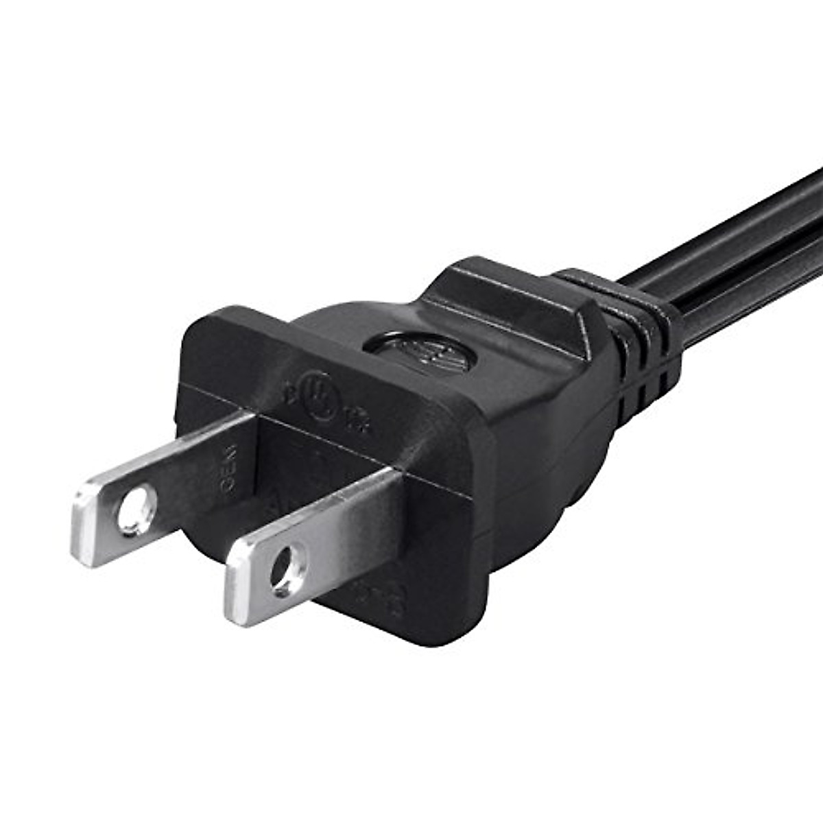 6ft 18AWG AC Power Cord Cable w/o Polarized, 10A (NEMA 1-15P to IEC-320-C7)