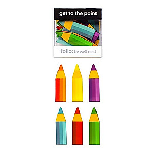 Get to The Point - Magnetic Pencil Bookmarks - Slip-Over-The-Page (Assorted Colors - Box of 20) Pencil Pointer Book Marker Pack is Ideal for Men, Women, Teachers, Librarians, Teens & Kids!