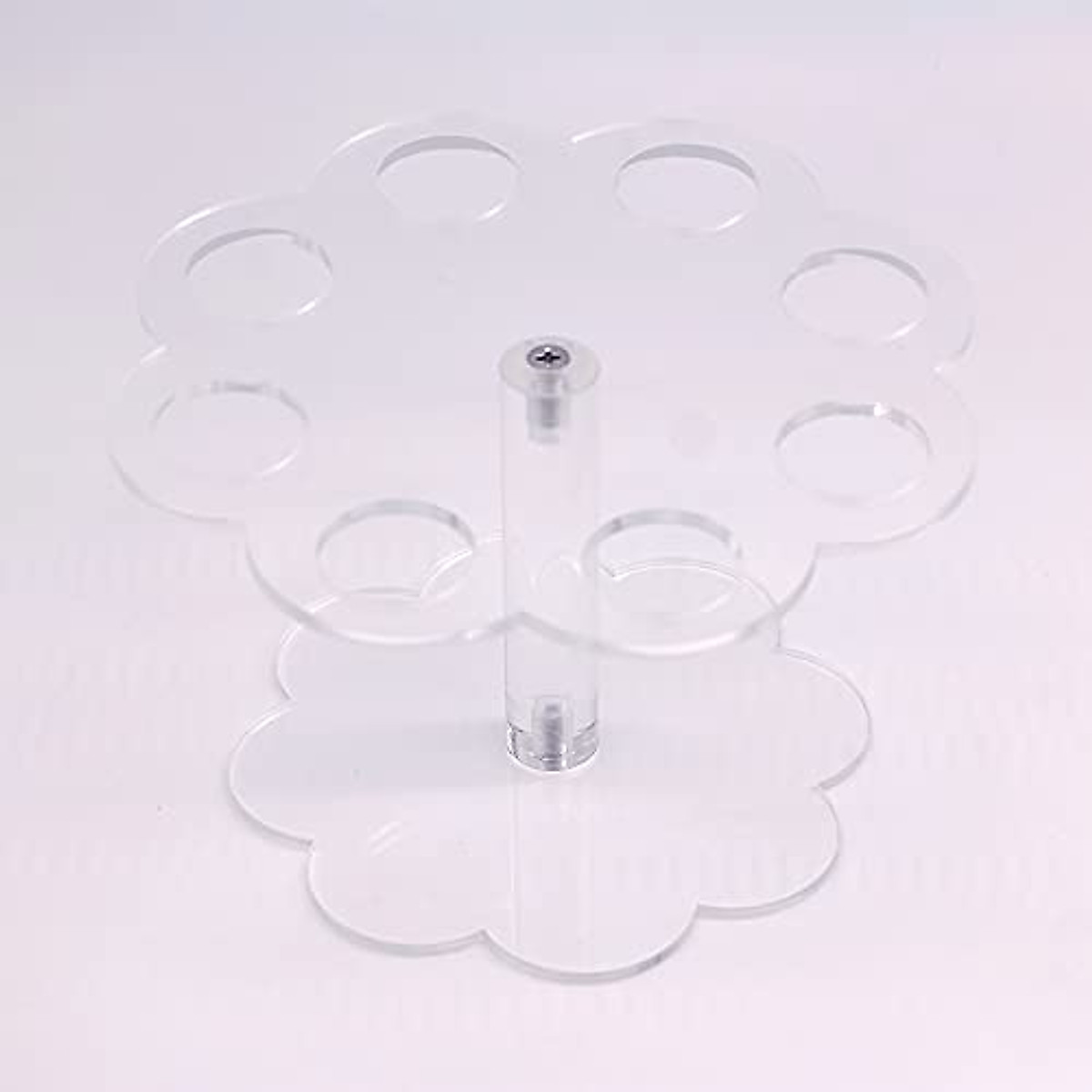 HMROVOOM 8 Holes Ice Cream Cone Holder,Acrylic Ice Cream Stand,Cone Holder Rack for Party Wedding Birthday(8 Holes Flower Shape)