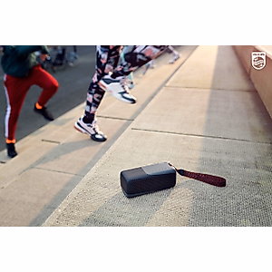 Philips S4807 Outdoors Wireless Bluetooth Speaker with Stereo Pairing and Bluetooth Multipoint Connection, IP67 Waterproof, Gray