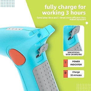 1L Electric Spray Bottle Sheboren Electric Plant Mister Battery Sprayers in Lawn and Garden Fertilizing Automatic Plant Mister Spray Bottle with Adjustable Spout for Plants, Household Cleaning (Green)