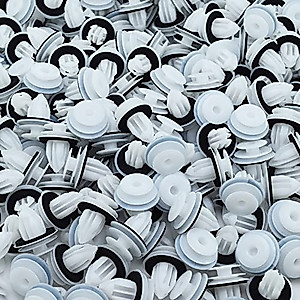 jeseny 200 PCS Auto Bumper Fastener Rivet Clip, Quality Nylon Push Rivets Splash Shield Clips, Fender Dashboard Door Clip Panel Retainer Set, Compatible with Most Vehicles (White)