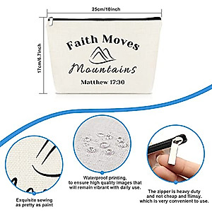 Inspirational Gifts for Women Makeup Bag Religious Gift Cosmetic Bag Religious Faith Gift for Girls Her Encouragement Gift Birthday Gift for Daughter Niece Sister Friend Make Up Travel Pouch