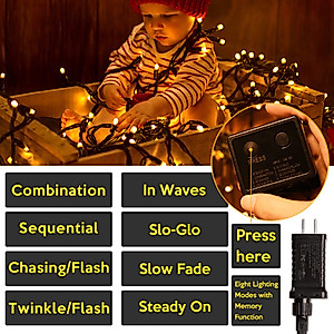 COSFLY Outdoor Christmas String Lights 209 ft 600 LED,UL Certificated Fairy String Lights for Outdoor Garden Halloween Wedding Party BBQ Party Decoration