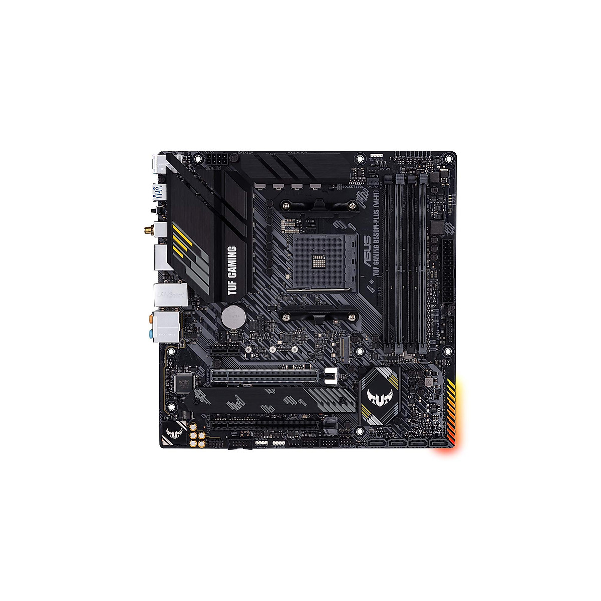 ASUS TUF Gaming B550M-PLUS (WiFi 6) AMD AM4 (3rd Gen Ryzen™) microATX Gaming Motherboard (PCIe 4.0, 2.5Gb LAN, BIOS Flashback, HDMI 2.1, USB 3.2 Gen 2, Addressable Gen 2 RGB Header and Aura Sync)