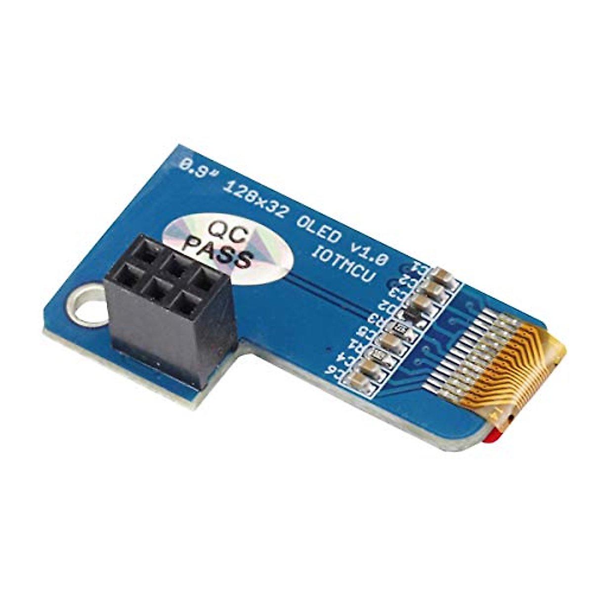 Ferwooh PiOLED 0.91inch OLED Screen Display Module I2C 128X32 Blue for 4B/3B/3B+/2B/B/Zero(Blue)