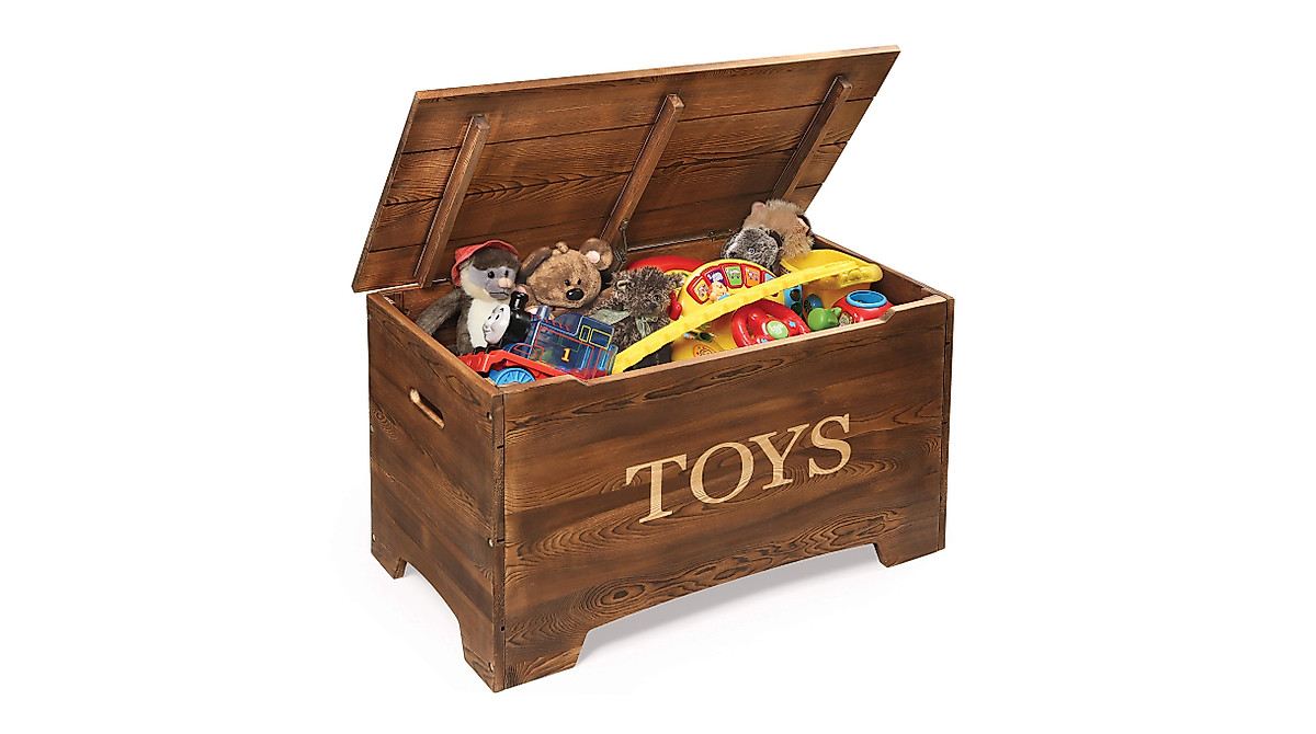 Badger Basket Rustic Toy Box - Caramel Brown