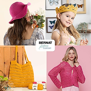 Bernat Softee Cotton Seaside Blue Yarn - 3 Pack of 120g/4.25oz - Nylon - 3 DK (Light) - 254 Yards - Knitting, Crocheting & Crafts