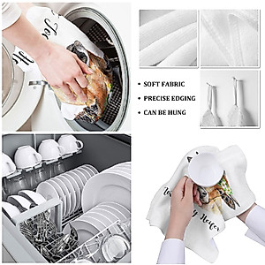 Zadaling Kitchen Towels,Not Today Heifer Flowers 16x28 Inches Soft Kitchen Dish Cloth,Cotton Tea Towels/Bar Towels/Hand Towels,(2 Pack)