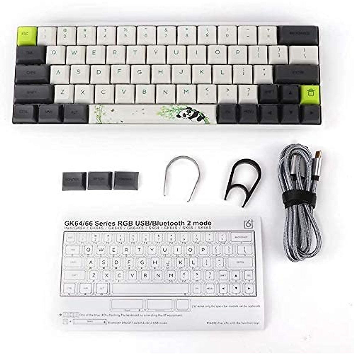 SKYLOONG Customized SK68S 68 Keys Mechanical Gaming Keyboard NKRO Type-C RGB Backlight PBT Keycaps Gateron Mechanical Switch Keyboard(Hot Swappable Red Switch)