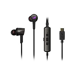 ASUS ROG Cetra II in-Ear Gaming Headphones | Earbuds, Microphone, ANC, USB-C, Aura Sync RGB Lighting, Bundled Travel Case, Silicon Tips, Compatible with Laptop, Switch, ROG Phone and Smart Devices