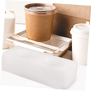 Luxshiny 6 Pcs Takeaway Cup Holder Coffee Shop Carrier Floating Drink Holder for Pool Coffee Carrier Cup Holder Tray Pool Beer Pong Table Float Compost Milk Tea White Epe Pearl Cotton