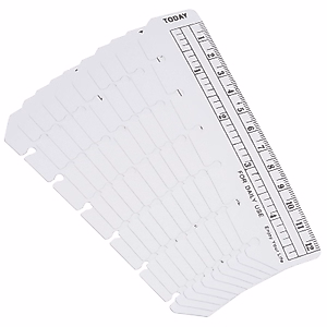 PATIKIL 5.3"x1.4" Bookmark Ruler, 20 Pack Snap-in Ruler Page Marker Book Mark Measuring Tools for A7 Size 6-Hole Binder Notebook, Clear
