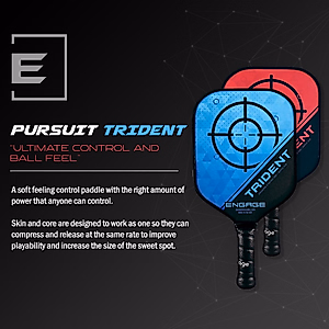 Engage Pickleball Trident Pickleball Paddle - Pickleball Paddles with Polymer Core - USAPA Approved Pickleball Paddles Pickleball Rackets for Adults - Standard (Midnight Blue)