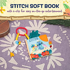 KIDS PREFERRED Disney Baby Lilo & Stitch Soft Book: Stitch ON-The-GO Soft Book, Blue