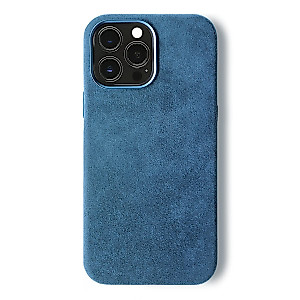 ALMA Alcantara Phone Case for iPhone 13 Series (13 Pro, Navy Blue)