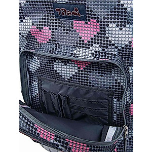 Tilami Kids Rolling Backpack 18 inch Boys and Girls Laptop Backpack, Falling Love