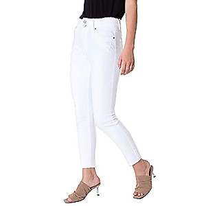 Kancan Women's High Rise Ankle Skinny Jeans - KC7317 (White, 11/29)