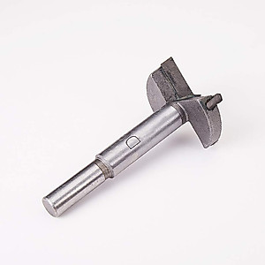 Utoolmart Forstner Drill Bits, 40mm Cemented Carbide Wood Cutter Tool, Hex Shank Woodworking Hole Saw Cutter, 80mm Length Woodworking Hole Boring Bit, Gray, 2 Pcs