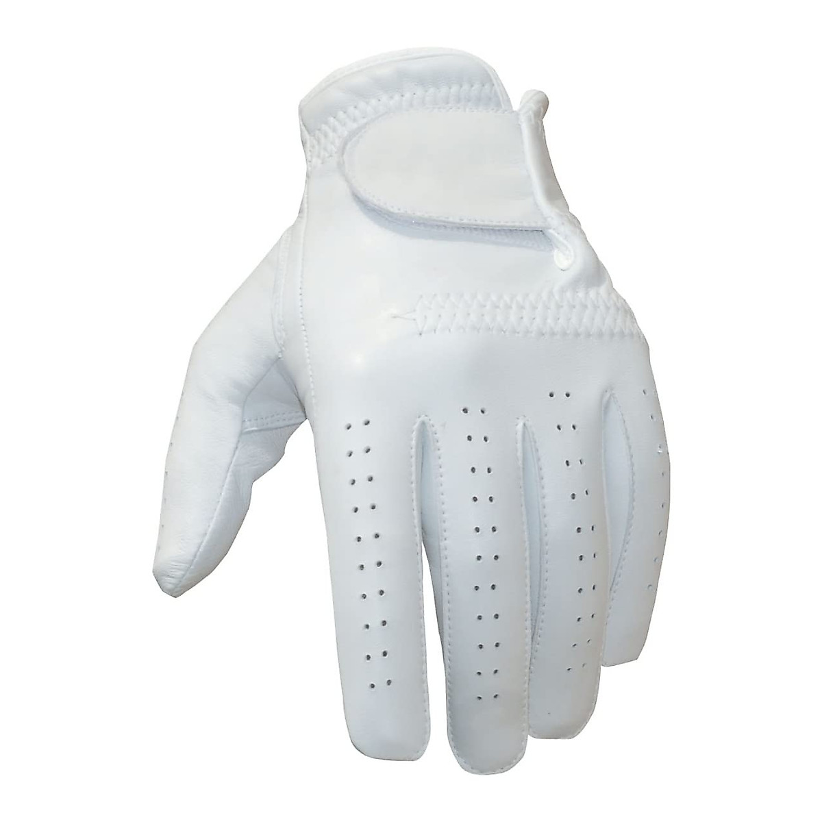 SportsImpex Golf Men's Golf Gloves Genuine Leather White Unlined Pack of 2 (White, Small)