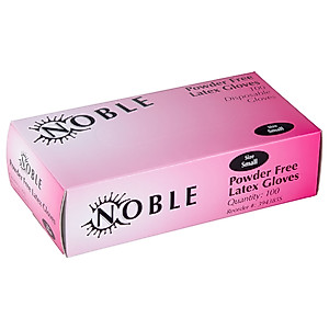 Noble 4.5 Mil Thick Powder-Free Disposable Latex Gloves For Food Service, 100-Pack, Small