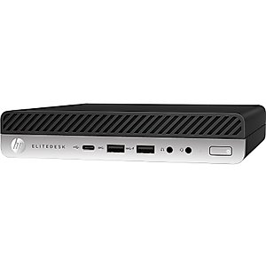 HP EliteDesk 800 G3 Desktop Computer Intel Core i5-7500T 2.7GHz 8GB DDR4 SDRAM 256GB SSD Windows 10 Pro 64-bit (English) - Mini PC Model 1FY84UT#ABA