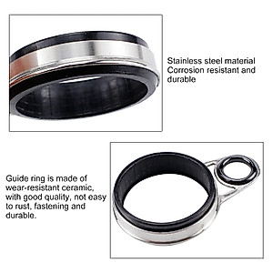 VGEBY Fishing Rod Guides Line Rings 41 in 1 Set Rock Casting Tackle Fishing Rod Guides Line Rings Top Tips