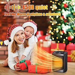 Antarctic Star Space Heater, Portable Electric Heater Ceramic Fan Small Mini Heaters Indoor Use ETL Certified 3 Modes Thermostat, Tip Overheat Protection Quiet Office Room Desk Home,9.1 Inch.