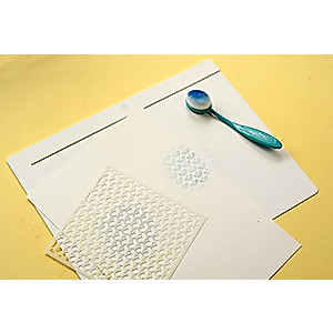 Waffle Flower Stencil Mat - Matte White Silicone Craft Mat w/Storage Bag for Ink Blending. Non-Slip, Waterproof, Heat-Resistant, Non-Stick and Non-Reflective. 9x12" Open Edge for Bigger Media Sizes.
