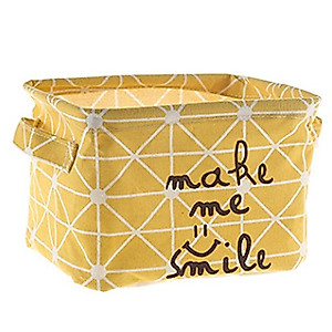 Lannu Canvas Storage Bins Organizer Toy Basket Classical Black and White Fabric Cloth Home Decor,Small,Set of 4