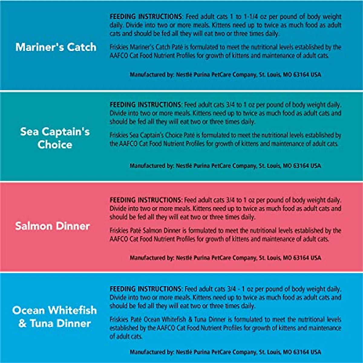 Purina Friskies Wet Cat Food Pate Variety Pack, Seafood Favorites - (32) 5.5 oz. Cans