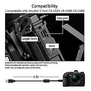 Camulti CB-USB5 CB-USB6 12Pin Camera USB Data Cord Cable for Olympus SZ-10 SZ-11 SZ-14