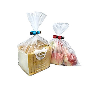 Premium Grade Food Bag Squeeze Clips Bread Clips Rubber Lid Non-slip Sealer Bag Cinches Easy Use Lock 6 Pcs