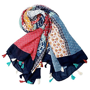 Ahyuan Scarves for Women Large Lightweight Floral Flower Spring Scarf Fashion Wrap Shawls Oversized Shawl Cape