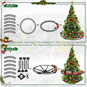 Neragron Christmas Tree Train Set, Electric Train Toys with Light &Sounds, Christmas Toy Train Gifts for Kids (On The Christmas Tree)