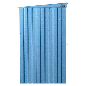 Arrow Shed Elite 6' x 4' Outdoor Lockable Steel Storage Shed Building with Pent Roof, Blue Grey