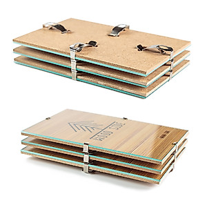 WOOD SIDE ORBIS Glass Clip Picture Frames 3.5x5 - Pack of 3, Clear Craft Photo Frames