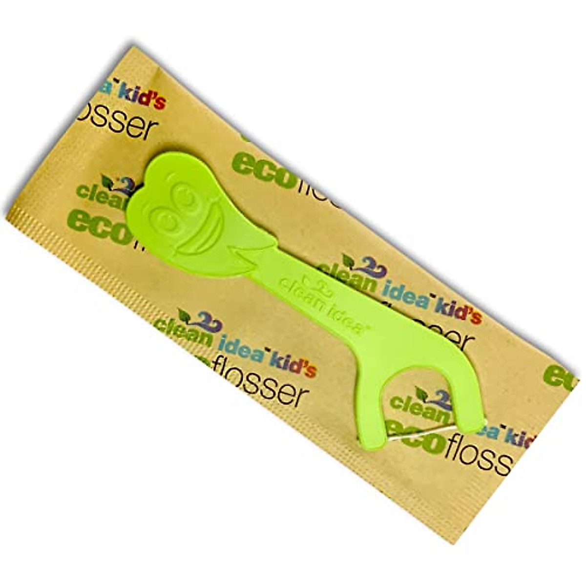 Clean Idea Kids Ecofloss Individually Wrapped - 150 Floss Picks - Flosser for Kids - Individually Packaged Floss Picks