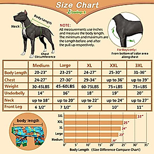 LovinPet Big Dog Jammies for Large Dogs: Lightweight Stretchy Knit Fabric Onesie, Sleeping Otters Print Dog Pajamas, UV Protection, Large Breed Dog Jammies, Pet PJ's/Large
