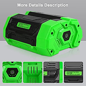 Aaiwtd 56V 5.0Ah Rechargeable Battery for EGO BA2800 BA4200 BA1400, 5000mAh Lithium Ion Battery Compatible with All Power 56V CS1604 CS1804 CS1403 HT2400 LB6504 LB5804 LB6500 LB4800 PH1400 Tools