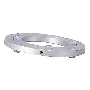 Silver Table Bearing, Heavy Duty Aluminium Alloy Hardware Rotating Turntable Bearing Swivel Plate for Dining-Table (4Inch)