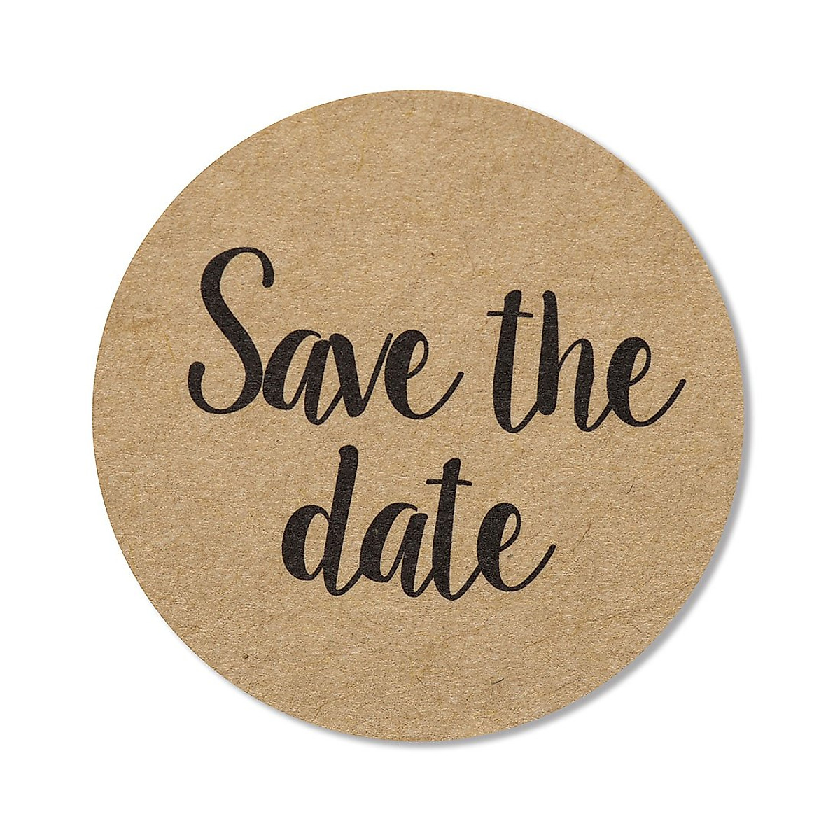 80-Pack, 2” Kraft Save The Date Stickers, Rustic Save The Date Labels, Envelope Seals