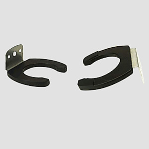 2 Pcs Universal Microphone Wall Hanger Hook Holder Stand Bracket for Home Hotel Karaoke Use, Black