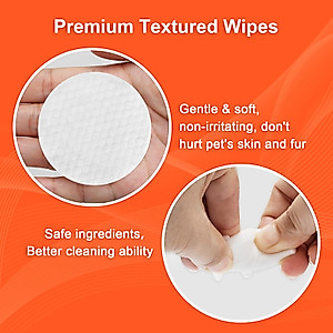OPULA 300Pcs Dog Eye Wipes + 300Pcs Dog Ear Cleaner Wipes