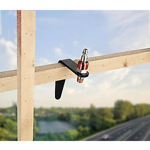 RayMagic Steel Pneumatic Tool Rafter Hook Hanger, Lightweight, Durable,Reusable Metal Organaizer Adjustable Easy Install Hooks with 1/4" Air Tool Swivel Fitting, for Air Nailer, 2-Piece