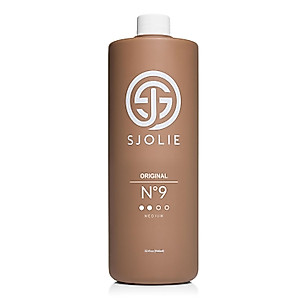 SJOLIE Spray Tan Solution - No. 9 - Medium Hydrating Tanning Spray | Sunless Tanner for Long Lasting, All Natural Glow (32oz)