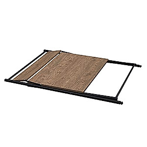 ReadyNow 33" Foldable Computer, Space-Saving Compact Writing Desk, Folding Tray Mobile Workstation with Adjustable Levels Pads, Brown
