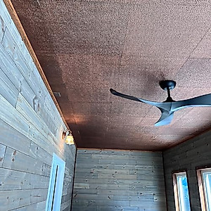 From Plain To Beautiful In Hours F07 Hammered Filler PVC 2' x 2' Lay-in or Glue-up Ceiling Tile (Covers / 100 sq.ft), Antique Copper, 25 Piece