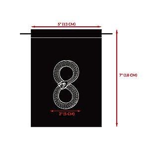 Miriyan Mystical Serpent Tarot & Dice Bag I Velvet & Satin Drawstring Pouch Ideal Size for Tarot Cards & Oracle Cards, DND, D&D, Dungeons and Dragons Accessories, Runes & Jewelry I Travel & Gift Bag